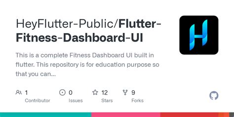 Flutter Fitness Dashboard UI Lib Main Dart At Master HeyFlutter