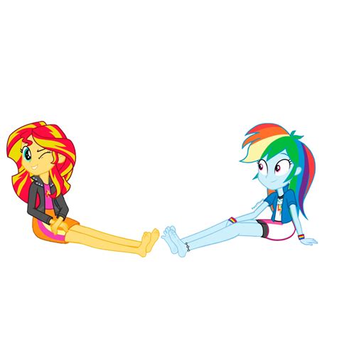 Rainbow Dash And Sunset Shimmer Feet By Charlie0976 On Deviantart
