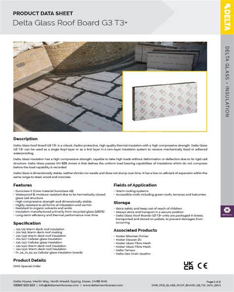 Delta Glass Insulation Product Data Sheets Delta Membranes