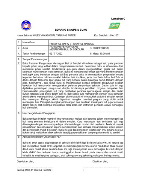 Contoh Sinopsis Buku 3splkpm Pdf