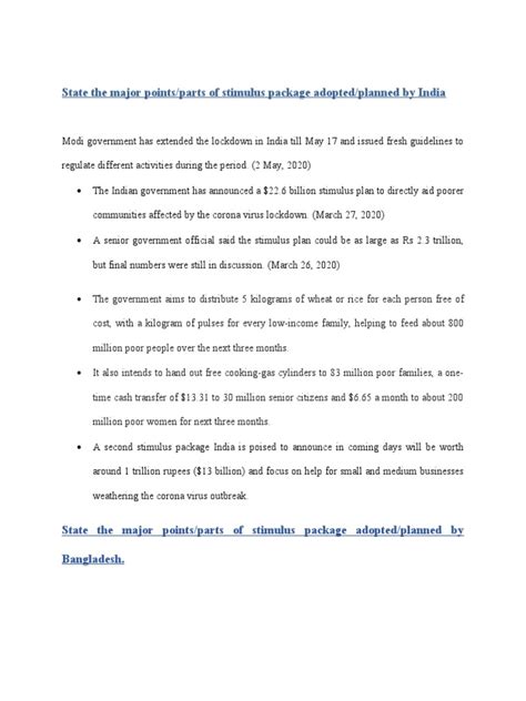 Stimulus Package Assignment Pdf Interest Small And Medium Sized