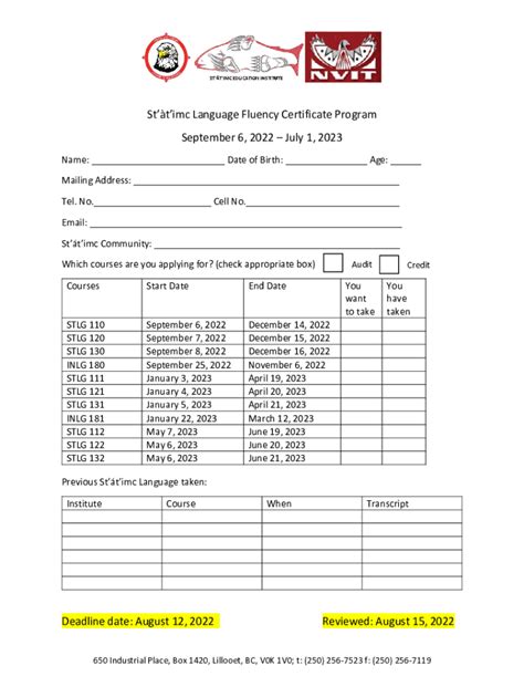 Fillable Online Nursing Program Foreign Language Proficiency Form