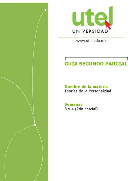 Teorías De La Personalidad Evidencia De Aprendizaje Parcial 2