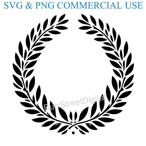 Laurel Wreath Svg And Png Digital Files Vector Graphic Design Print
