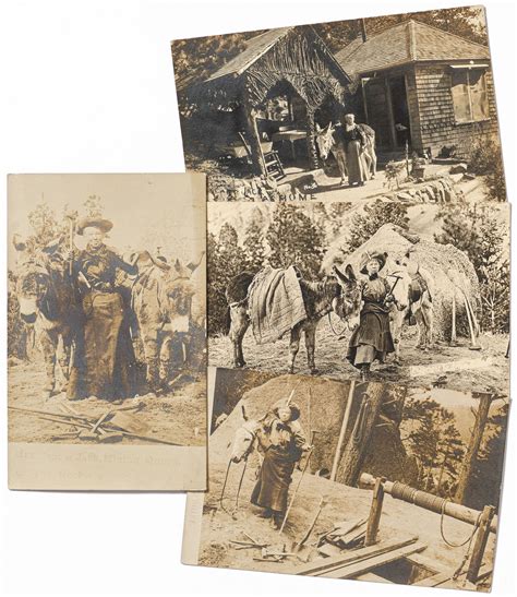 Four Real Photo Post Cards Of Captain Jack Eccentric Female Pioneer Silver Miner Ellen