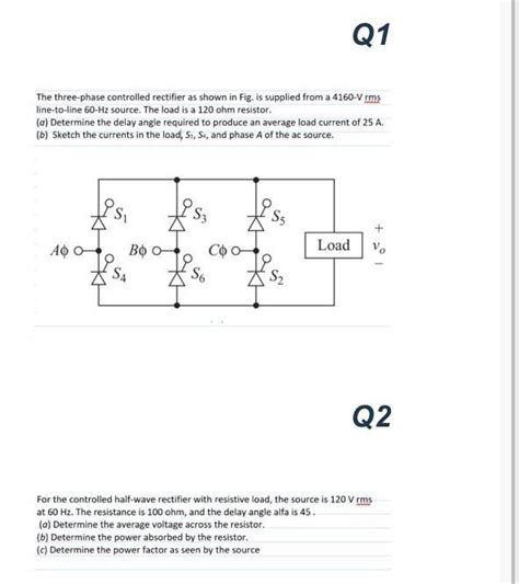 The Three Phase Controlled Rectifier As Shown In Fig