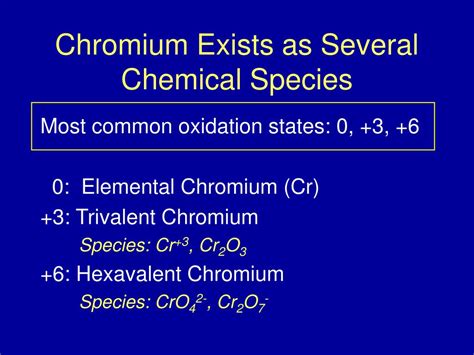 Ppt Speciation Of Chromium Powerpoint Presentation Free Download
