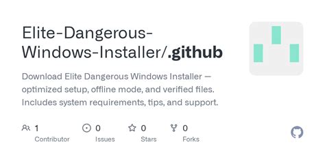 Releases · Elite Dangerous Windows Installergithub · Github