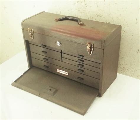Vtg Craftsman Machinist Tool Box Chest 7 Drawer 20 58 Crown Logo