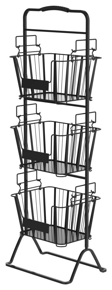 Oceanstar 3 Tier Metal Wire Storage Basket Stand With Removable Baskets