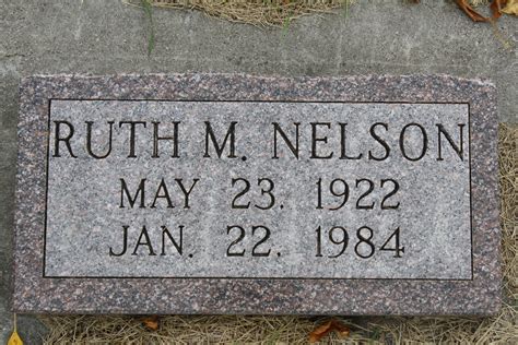 Ruth M Nelson 1922 1984 Find A Grave Memorial