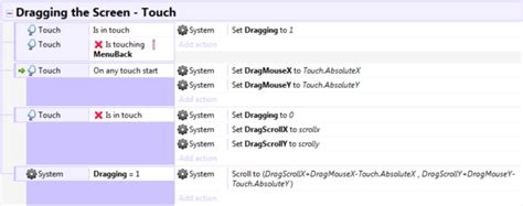 Dragging The Screen Touch