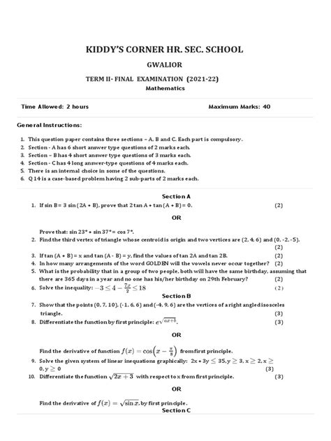 11 Mathematics 041 Pdf Triangle Mathematical Analysis