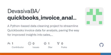 Github Devasivabaquickbooksinvoiceanalysis