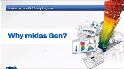 Introduction To Midas Gen Analysisanddesign Software For Buildings And