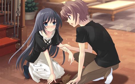 Blackhair Blueeyes Blush Couch Dress Flyableheart Itounoiji