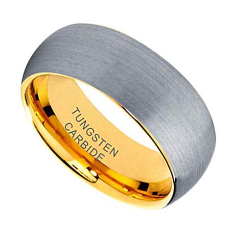 8mm Unisex Or Mens Tungsten Carbide Wedding Ring Band Brown Band