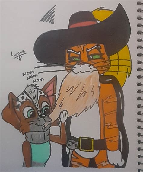 Puss In Boots The Last Wish Munching A Cat Beard By L21fanarts On