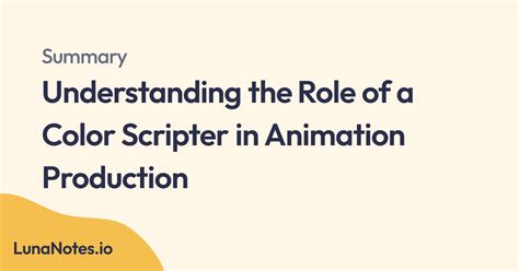 Understanding The Role Of A Color Scripter In Animation Production