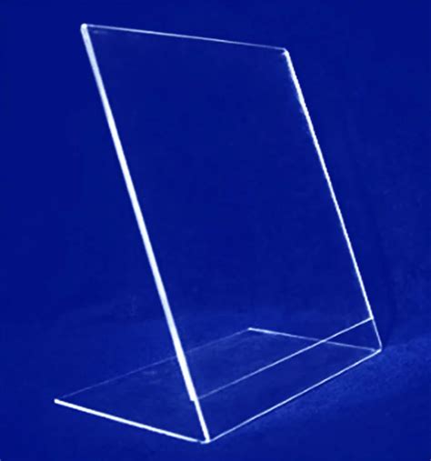 Acrylic Slanted Sign Holder 8 5 X 11 Plexiglass Table Menu Card