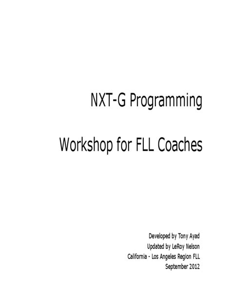 Nxt Programming Pdf Computing Computing And Information Technology