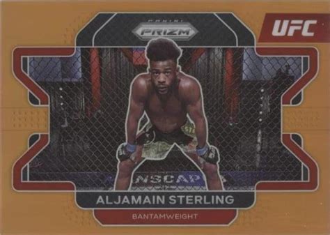 2022 Panini Prizm UFC Aljamain Sterling 55 Orange Prizm 99 For Sale