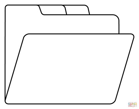 Open File Folder Emoji Coloring Page Free Printable Coloring Pages