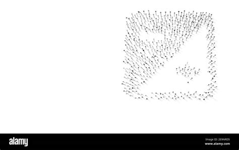 3d Rendering Of Nails In Shape Of Symbol Of Exposure Camera Sign With Shadows Isolated On White