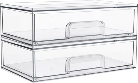 Vtopmart Large Stackable Storage Drawers And 7 Pcs Clear