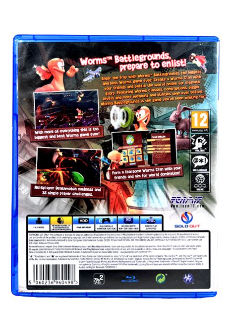 Worms Battlegrounds Ps4 Mint Complete Appleby Games