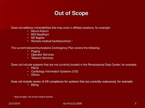 Bidmc It Executive Summary Disaster Recovery Contingency Ppt Download