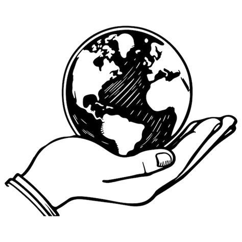 Premium Vector X9x9 Eco Earth Planet Icon Doodle Black Circle Of