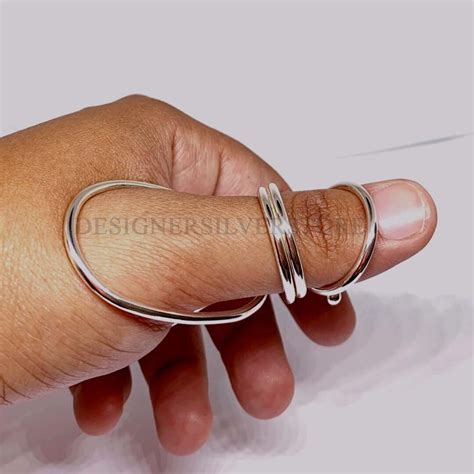 Thumb Splint MCP Silver Ring MCP Hyperextension Splint Arthritis Rings Trigger Splint