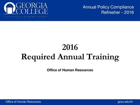 Annual Policy Compliance Refresher