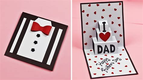 Diy Fathers Day Greeting Card Idea Easy Pop Up Card For Fathers Day