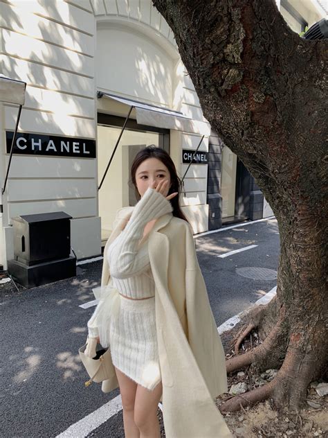 스퀘어넥 니트 크롭탑 롱미니 하이웨스트 H라인 니트 스커트 세트