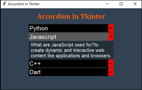 Github Ritik48 Accordion Menu In Tkinter