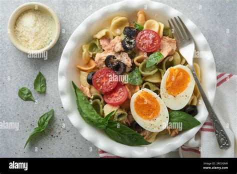 Italian Pasta Salad Orecchiette Pasta With Tuna Tomato Cherry Olive