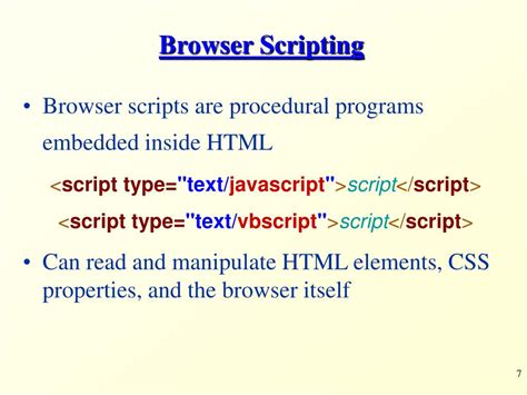 ppt browser scripting powerpoint presentation free download id 4316006