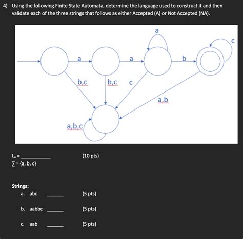 Solved Using The Following Finite State Automata Determine