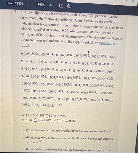 Solved Measured By The Frictional Coefficient A Small Value