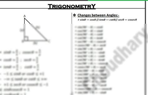 SOLUTION Trigonometry Formulas Studypool SOLUTION Trigonometry Formulas Studypool