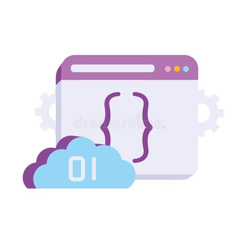 Development Coding And Programming Cloud Stock Vector Illustration Of