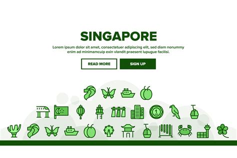 Singapore Landing Header Vector Graphic By Stockvectorwin · Creative
