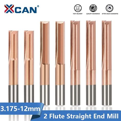 Xcan 스트레이트 밀링 커터 3175 12mm 2 플루트 밀링 비트 Ticn 코팅 카바이드 엔드 밀 Cnc 기계 라우터 비트 밀링 도구밀링 커터 Aliexpress
