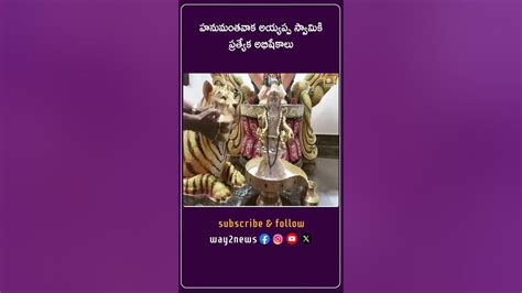 హనుమంతవాక అయ్యప్ప స్వామికి ప్రత్యేక అభిషేకాలు Visakhapatnam Andhra Pradesh Way2news Telugu