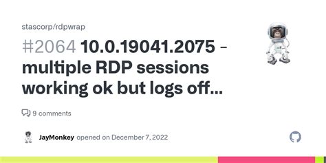 100190412075 Multiple Rdp Sessions Working Ok But Logs Off Local