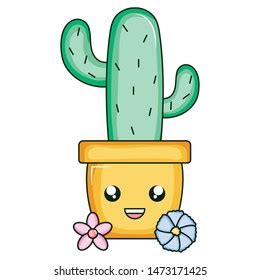 Cactu Ceramic Pot Snake Worm Kawaii Stock Vector Royalty Free 1473171272