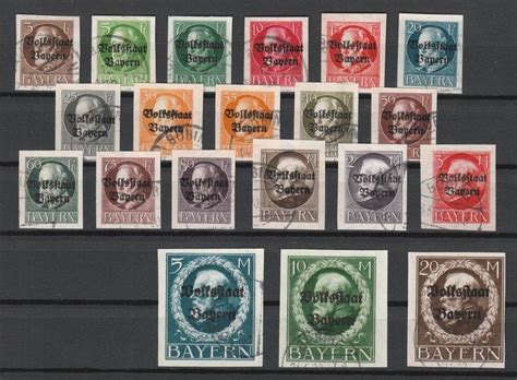 Old Germany BAVARIA 1919 Postal Stamps King Ludwig With Catawiki