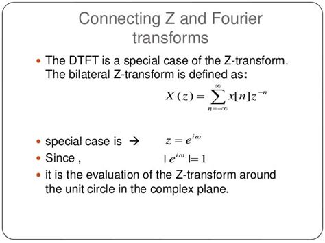 z transforms and their applications
